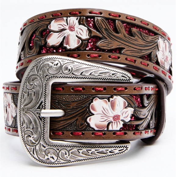 Shyanne | Accessories | Shyanne Girls Tooled Floral Pink Glitter ...